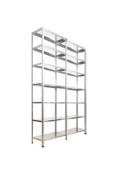 Rafburada 7 Katlı Duble Galvaniz Çelik Raf.depo,kiler,arşiv,dosya Rafı
