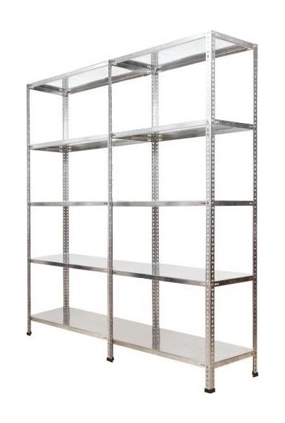 Rafburada 5 Katlı Duble Galvaniz Çelik Raf.depo,kiler,arşiv,dosya Rafı