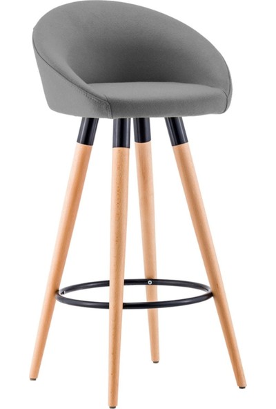 Sandalye Online Flora Ahşap Bar Sandalyesi Gri Sandalye Online Flora Ahşap Bar Sandalyesi Gri