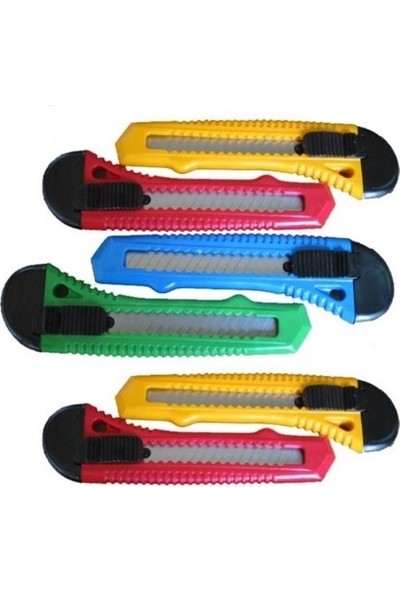 Qniay Plastik Maket Bıçağı Falçata Geniş Büyük Boy 6'lı Qniay Plastik Maket Bıçağı Falçata Geniş Büyük Boy 6'lı