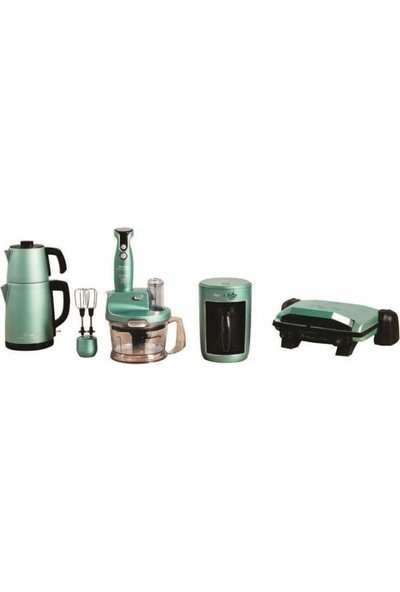 Tefal Aurora Kutulu Çeyiz Seti Yeşil Set Tefal Aurora Kutulu Çeyiz Seti Yeşil Set