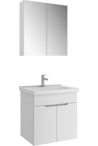 Kale Banyo Banyo Dolabı Stora 65 cm Set - Parlak Beyaz (Aydınlatmasız Ayna Dolabı) Lavabo Dahil Kale Banyo Banyo Dolabı Stora 65 cm Set - Parlak Beyaz (Aydınlatmasız Ayna Dolabı) Lavabo Dahil