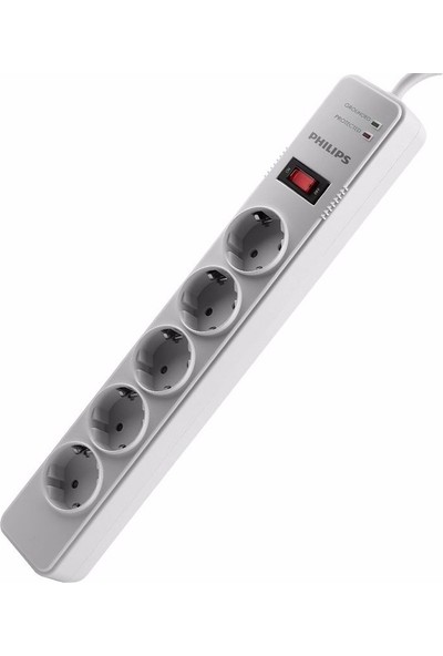 Philips SPS1050B 5'li 2100 Joule 2m Akım Korumalı Priz Philips SPS1050B 5'li 2100 Joule 2m Akım Korumalı Priz