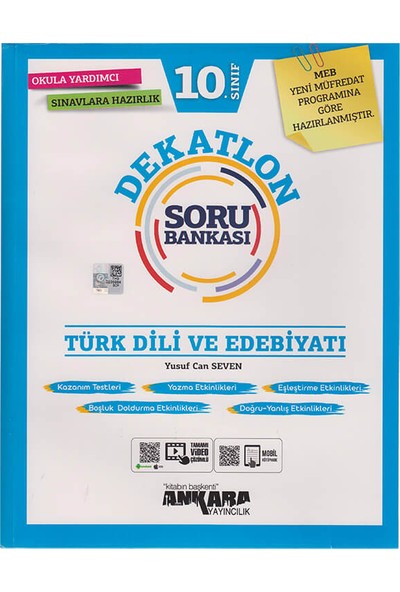 Ankara Yayıncılık 10. Sınıf Türk Dili ve Edebiyatı Dekatlon Soru Bankası