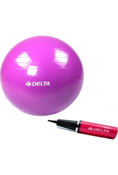 Delta 55 cm Mor Deluxe Pilates Topu + 25 cm Pilates Topu Pompası Delta 55 cm Mor Deluxe Pilates Topu + 25 cm Pilates Topu Pompası