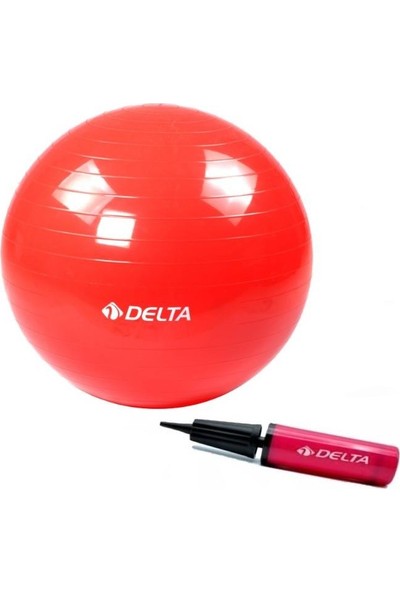 Delta 65 cm Kırmızı Deluxe Pilates Topu 25 cm Pilates Topu Pompası Delta 65 cm Kırmızı Deluxe Pilates Topu 25 cm Pilates Topu Pompası