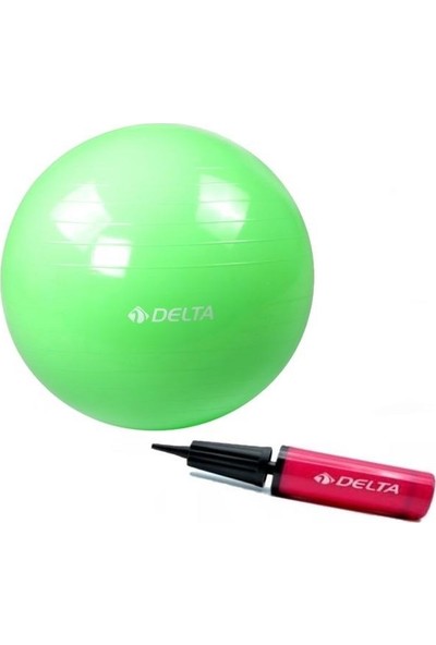 Delta 65 cm Yeşil Deluxe Pilates Topu + 25 cm Pilates Topu Pompası