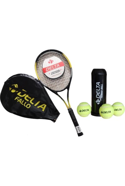 Delta Fallo 27 İnç Yetişkin Tenis Raketi Tenis Maç Topu - 3 Adet Delta Fallo 27 İnç Yetişkin Tenis Raketi Tenis Maç Topu - 3 Adet