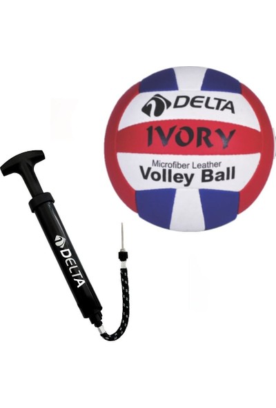 Delta Ivory El Dikişli 5 Numara Voleybol Topu + Top Pompası Delta Ivory El Dikişli 5 Numara Voleybol Topu + Top Pompası