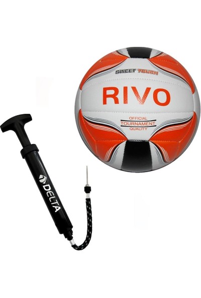 Delta Rivo Dikişli 5 Numara Voleybol Topu + Top Pompası Delta Rivo Dikişli 5 Numara Voleybol Topu + Top Pompası