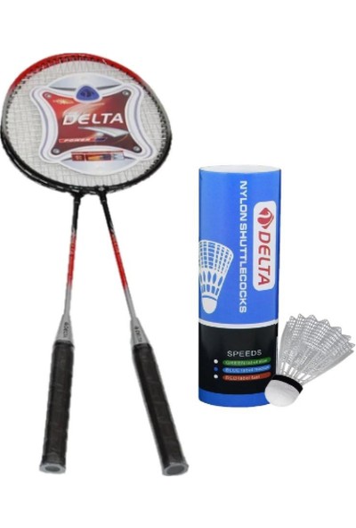 Delta 2 Badminton Raketi 6 Mantar Başlı Badminton Topu Seti Delta 2 Badminton Raketi 6 Mantar Başlı Badminton Topu Seti