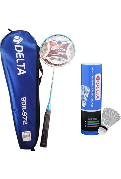 Delta Tek Parça Badminton Raketi 6 Mantar Başlı Badminton Topu