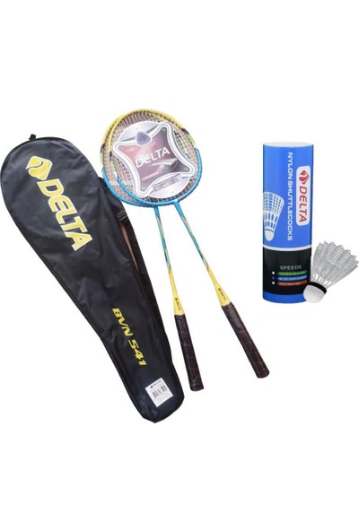 Delta Tek Parça 2 Badminton Raketi 6 Mantar Başlı Badminton Topu