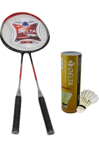 Delta 2 Badminton Raketi 6 Kaz Tüyü Badminton Topu Seti Delta 2 Badminton Raketi 6 Kaz Tüyü Badminton Topu Seti