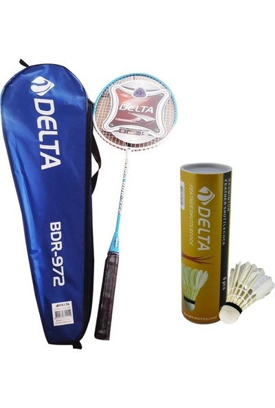 Delta Tek Parça Badminton Raketi 6 Kaz Tüyü Badminton Topu