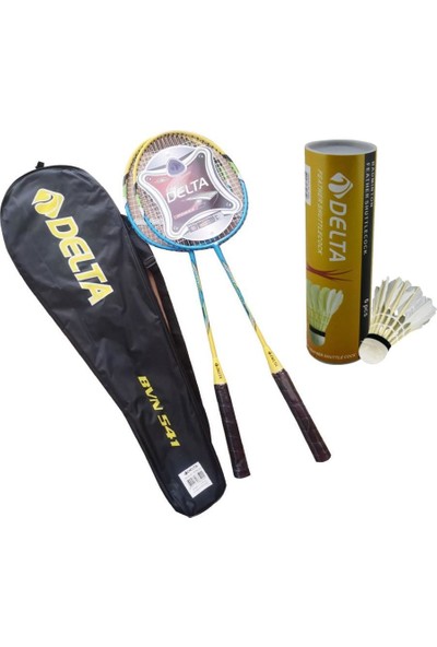 Delta Tek Parça 2 Badminton Raketi 6 Kaz Tüyü Badminton Topu