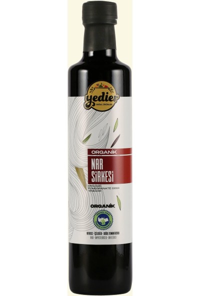 Yedier Organik Nar Sirkesi 500 ml x 3