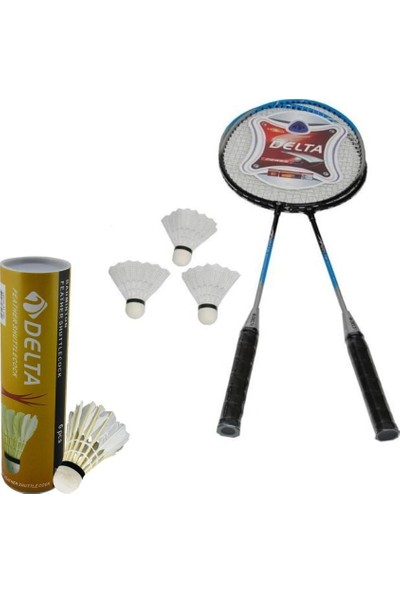 Delta 2 Badminton Raketi 6 Kaz Tüyü & 3 Plastik Badminton Topu Delta 2 Badminton Raketi 6 Kaz Tüyü & 3 Plastik Badminton Topu