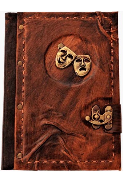 Leathertica Özel Üretim Şık El Yapımı Çizgisiz Dayanıklı Anı Defteri Model Tiyatro Desenli 340 Sayfa 24 x 17 cm Leathertica Özel Üretim Şık El Yapımı Çizgisiz Dayanıklı Anı Defteri Model Tiyatro Desenli 340 Sayfa 24 x 17 cm