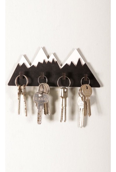 SUME Dekoratif Dağ Figürlü Anahtar Askısı Ahşap Anahtarlık Dekor