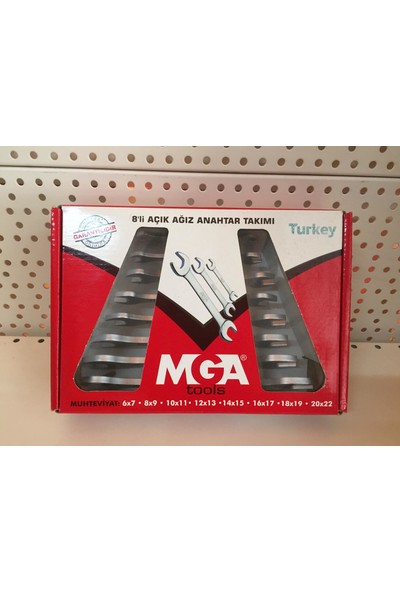 Mega 8'li Açık Ağız Anahtar Takımı