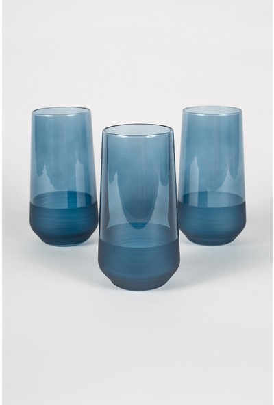 Rakle Matte 3'lü Meşrubat Bardağı Seti Mavi 470 cc