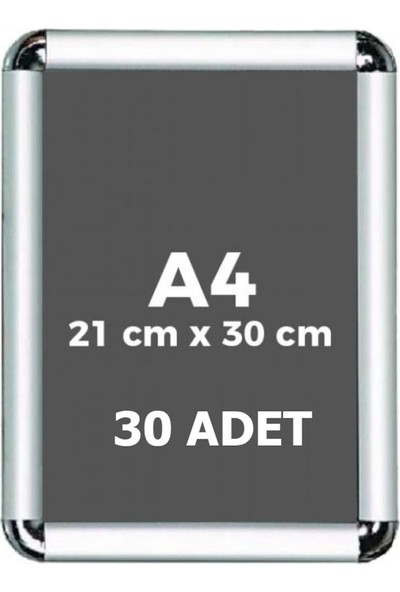 Fitfiyat A4 Açılır Kapanır Rondo Alüminyum Çerçeve 30 Adet