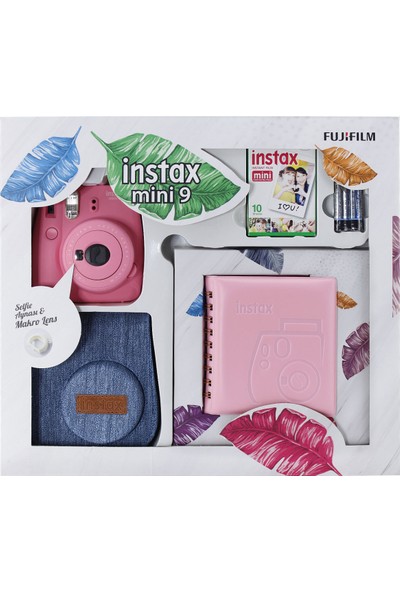 Fujifilm Instax Mini 9 Kit Pembe Jean Çantalı Fujifilm Instax Mini 9 Kit Pembe Jean Çantalı
