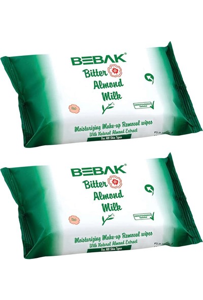 Bebak Acı Badem Makyaj Temizleme Mendili 20 Adet x 2 Bebak Acı Badem Makyaj Temizleme Mendili 20 Adet x 2