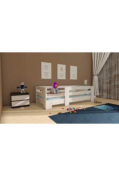 Nevramo Mdf Montessori Karyola Beyaz 90 x 190 cm Yatağa Uyumlu Lotus