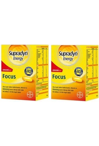 Supradyn Energy Focus 30 Tablet x 2 Kutu Supradyn Energy Focus 30 Tablet x 2 Kutu