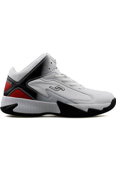 Jump Erkek Basketbol Ayakkabısı Beyaz 25528 White Black Red
