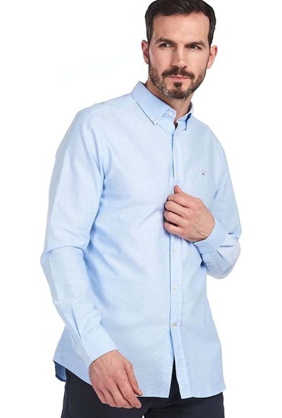 Barbour Oxford 3 Tailored Fit Gömlek BL32 Sky Blue