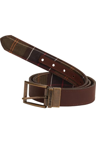 Barbour Reversible Tartan Deri Kemer TN11 Classic Tartan