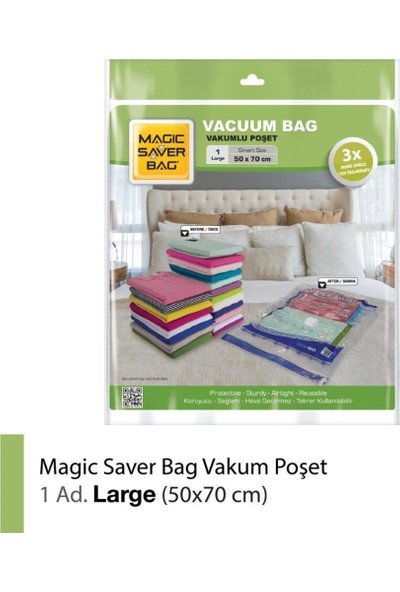 Çelik Pençe Vakumlu Poşet 50 x 70 cm