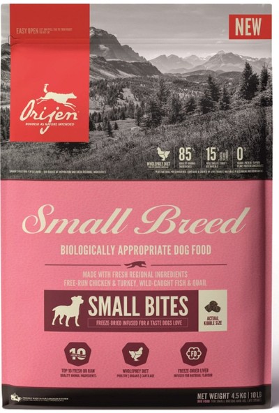 Orijen Küçük Irk Yavru & Yetişkin Köpek Maması 4.5 kg