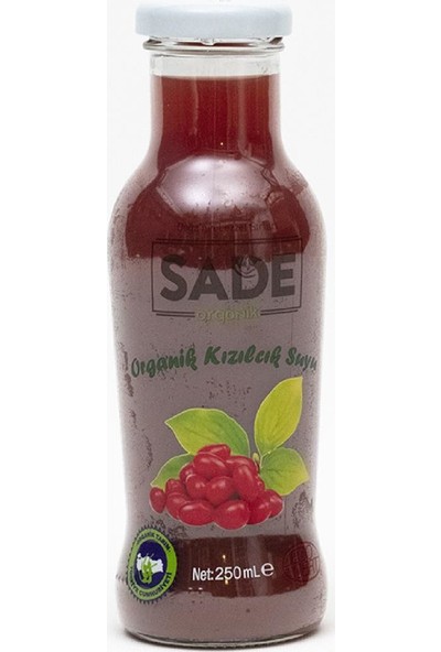 Sade Organik Sade Kızılcık Suyu 250 ml