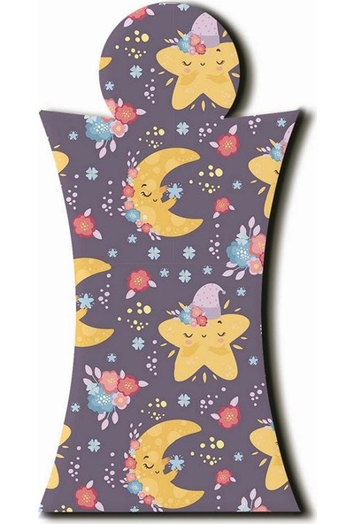 Wuw I Harfli Ay ve Yıldız Gece Desenli Magnet Wuw I Harfli Ay ve Yıldız Gece Desenli Magnet