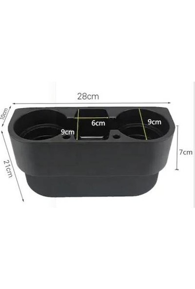 Özbil Araç İçi Koltuk Arası Bardak Tutucu Oto Cup Siyah