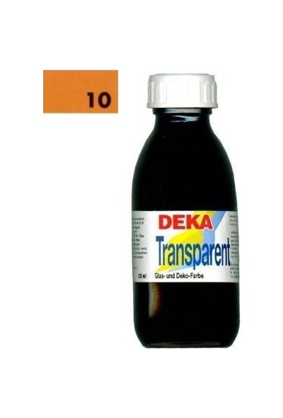Deka Transparent Cam Boyası 125 ml 02-10 Orange Turuncu