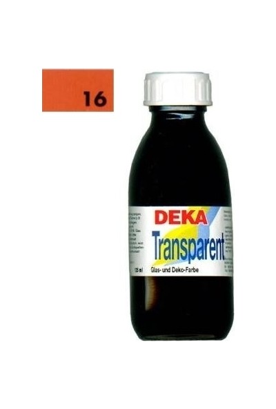 Deka Transparent Cam Boyası 125 ml 02-16 Zinnober Açık Kırmızı Deka Transparent Cam Boyası 125 ml 02-16 Zinnober Açık Kırmızı