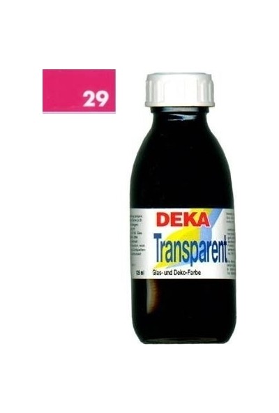 Deka Transparent Cam Boyası 125 ml 02-29 Pink Pembe Deka Transparent Cam Boyası 125 ml 02-29 Pink Pembe