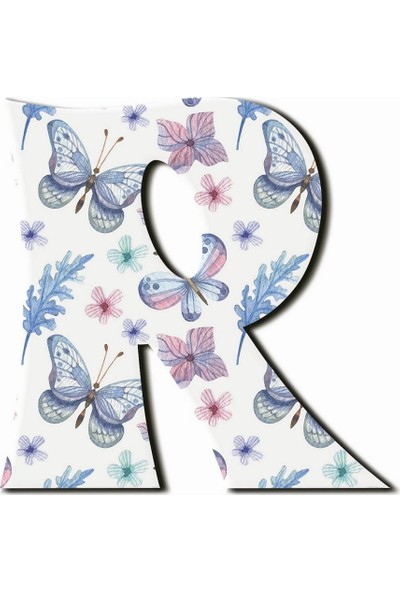 Wuw Wuw R Harfli Kelebek Desenli Magnet Wuw Wuw R Harfli Kelebek Desenli Magnet