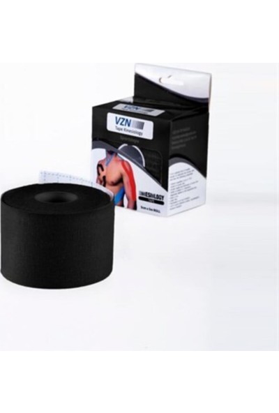 Vzn - Kinesio Bant - Sporcu Bandı - 5CMX5M ( Siyah ) Vzn - Kinesio Bant - Sporcu Bandı - 5CMX5M ( Siyah )