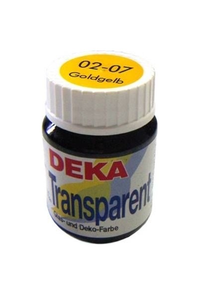 Deka 02-07 Transparent Cam Boyası Koyu Sarı 25 ml Deka 02-07 Transparent Cam Boyası Koyu Sarı 25 ml