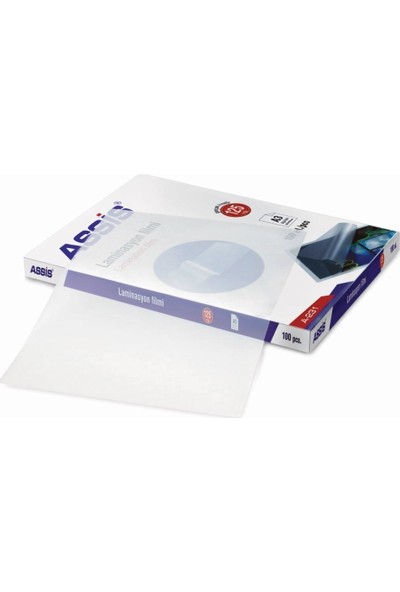Assis A3 Ebat 125 Micron Parlak Laminasyon Filmi 100'lü Assis A3 Ebat 125 Micron Parlak Laminasyon Filmi 100'lü