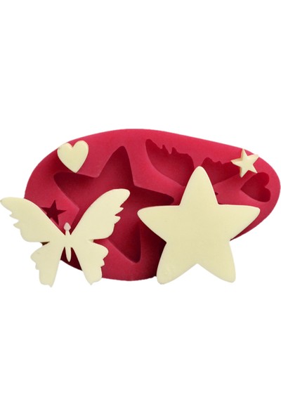 Cesil Yıldız Kelebek Kalp Set Silikon Kokulu Taş Kalıbı