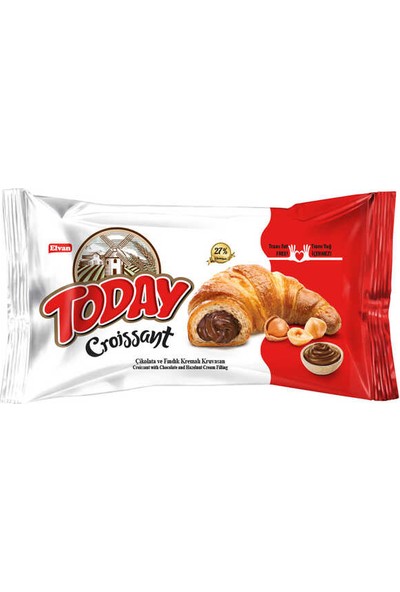 Elvan Today Kruvasan Çikolatalı 50 gr x 20'li Elvan Today Kruvasan Çikolatalı 50 gr x 20'li