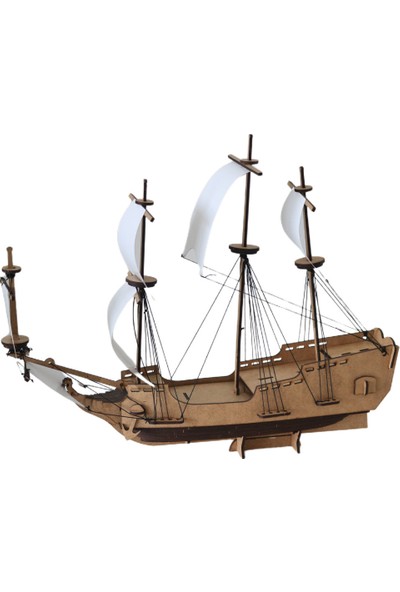 3D Sergi 3D Ahşap Puzzle Korsan Gemisi 89 Parça