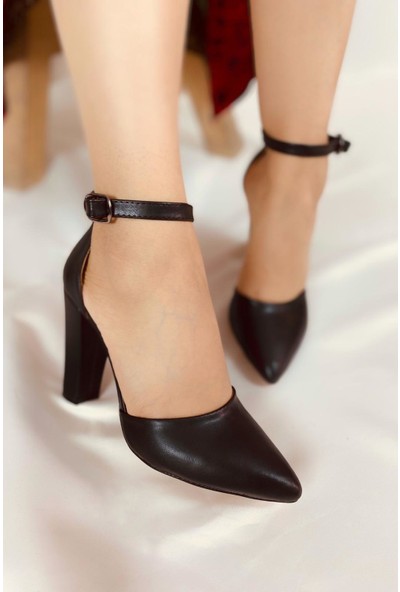 La Pante Kaşhina Siyah Deri Kadın Stiletto